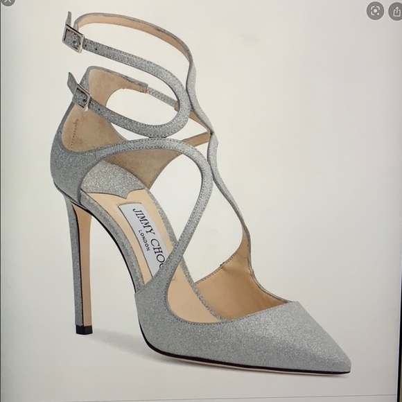 Jimmy Choo | Shoes | Jimmy Choo Lancer 0 Silver Glitter Pumps | Poshmark